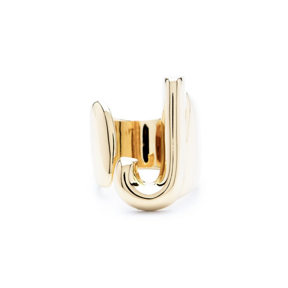 Letter J Gold - Alphabet Collection - Aname Handmade in Italy | NYC