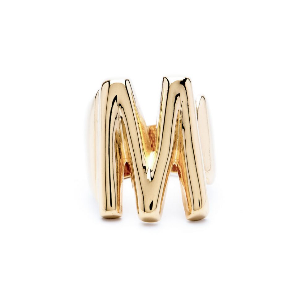 Letter M Gold - Alphabet Collection - Aname Handmade in Italy | NYC